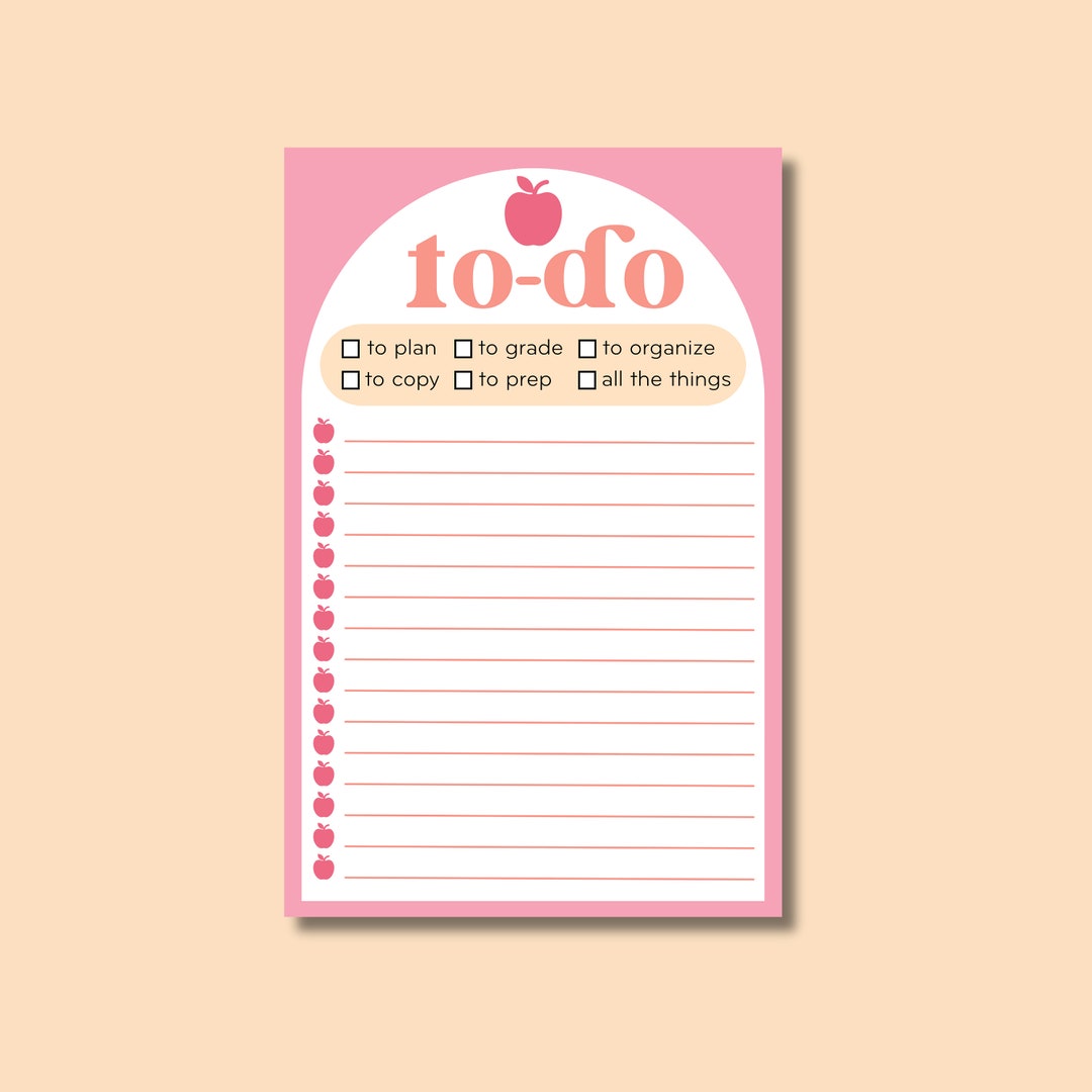 To-do Teacher Notepad – Versatile Checklist for All Your Needs – 50 ...