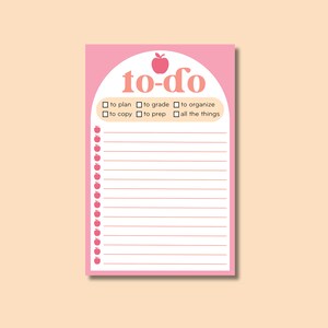 To-do Teacher Notepad – Versatile Checklist for All Your Needs – 50 ...