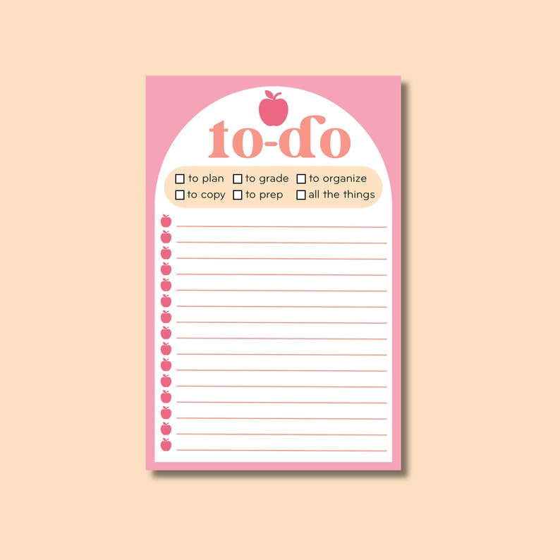 To-do Teacher Notepad – Versatile Checklist for All Your Needs – 50 ...