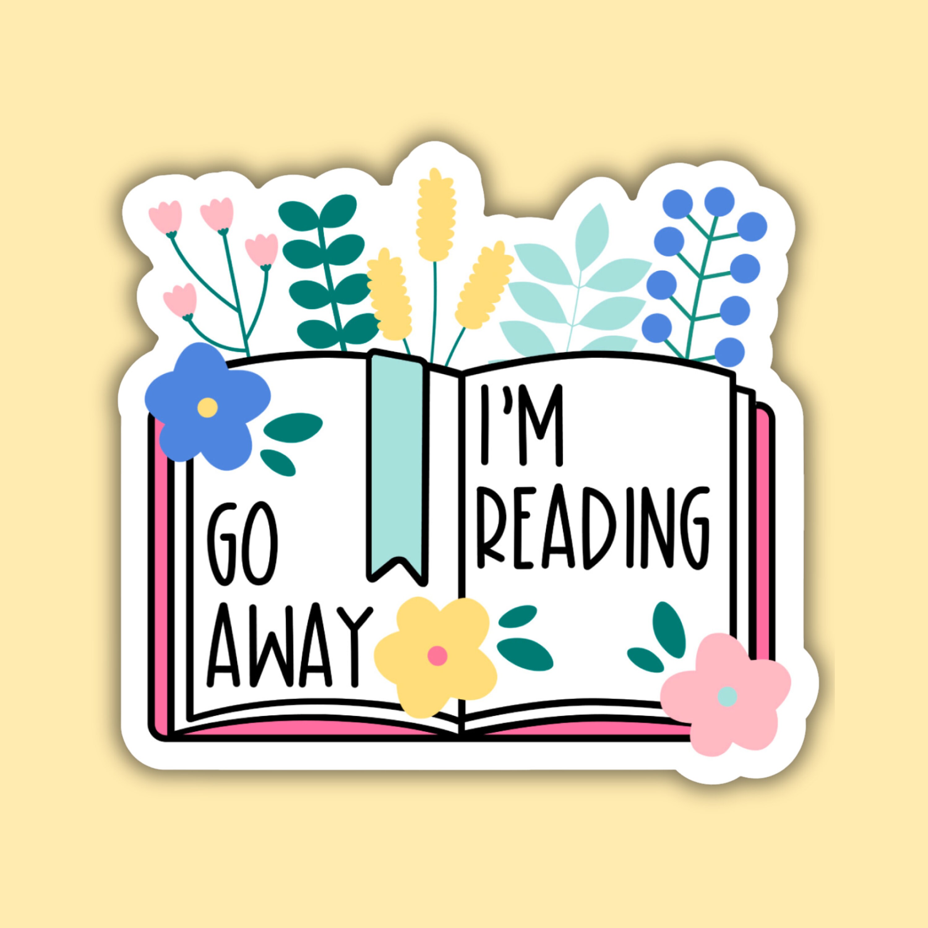 Go Away I'm Reading - Book Stickers for Book Lovers - Bookish Stickers ...