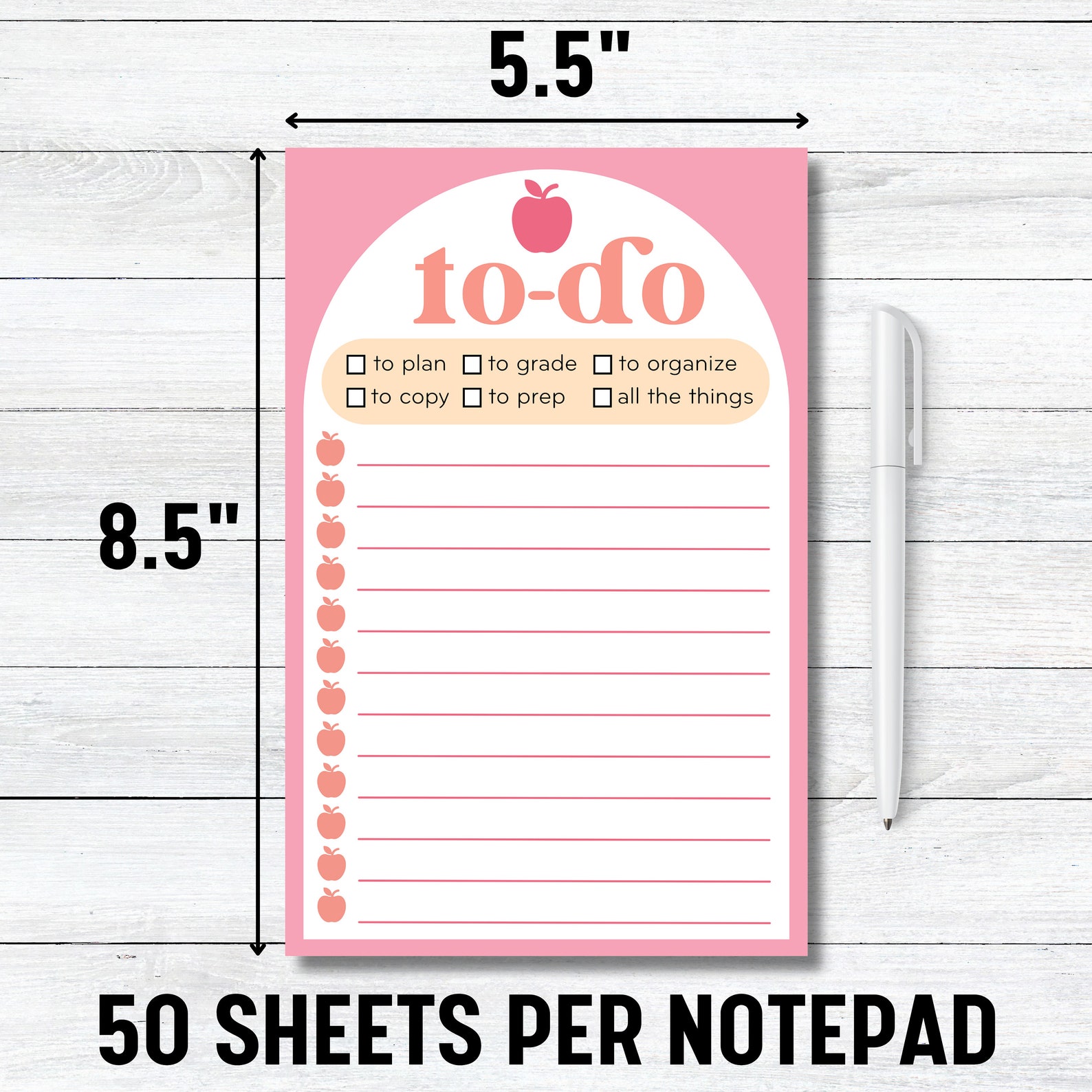 To-do Teacher Notepad – Versatile Checklist for All Your Needs – 50 ...