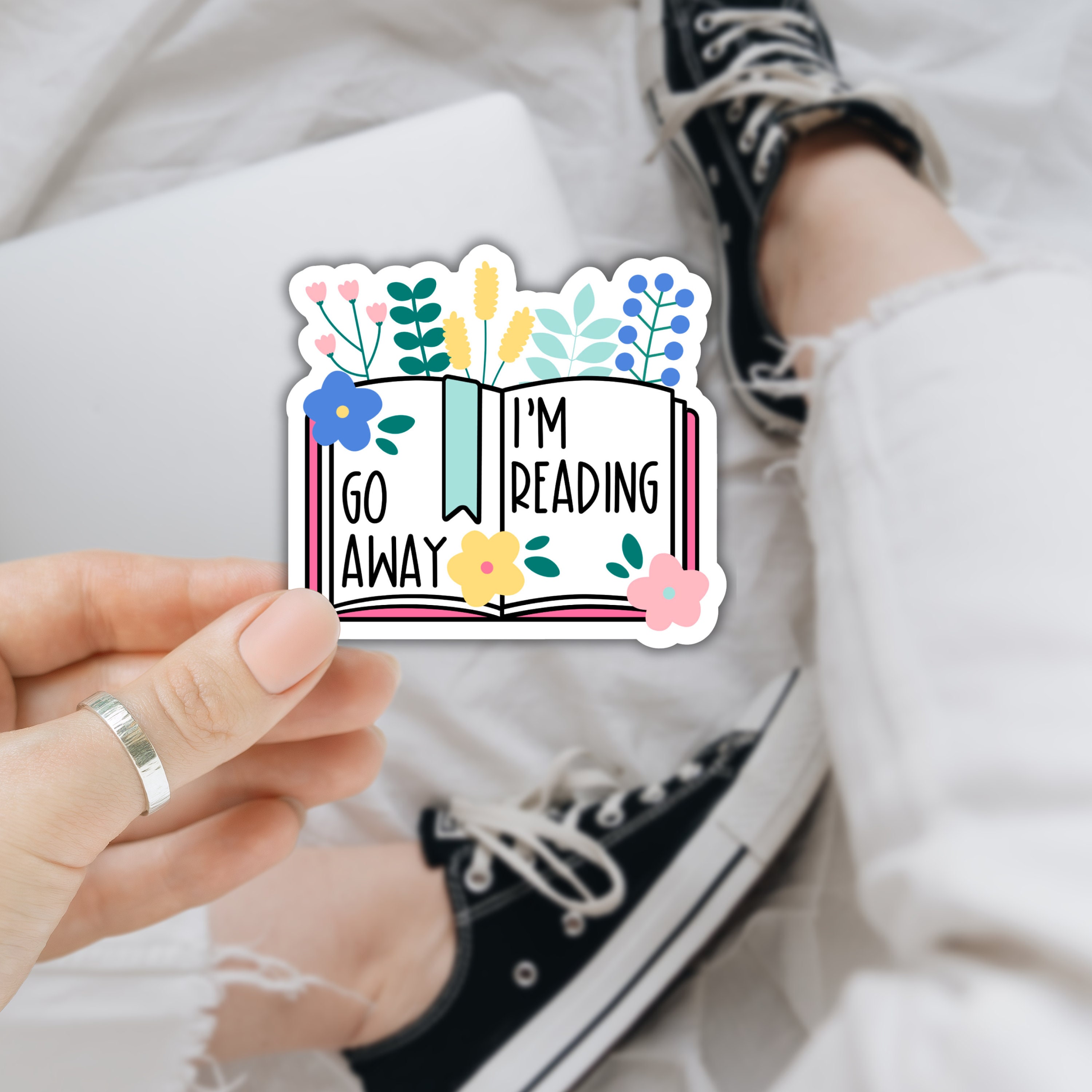Go Away I'm Reading Book Stickers for Book Lovers Bookish Stickers for ...