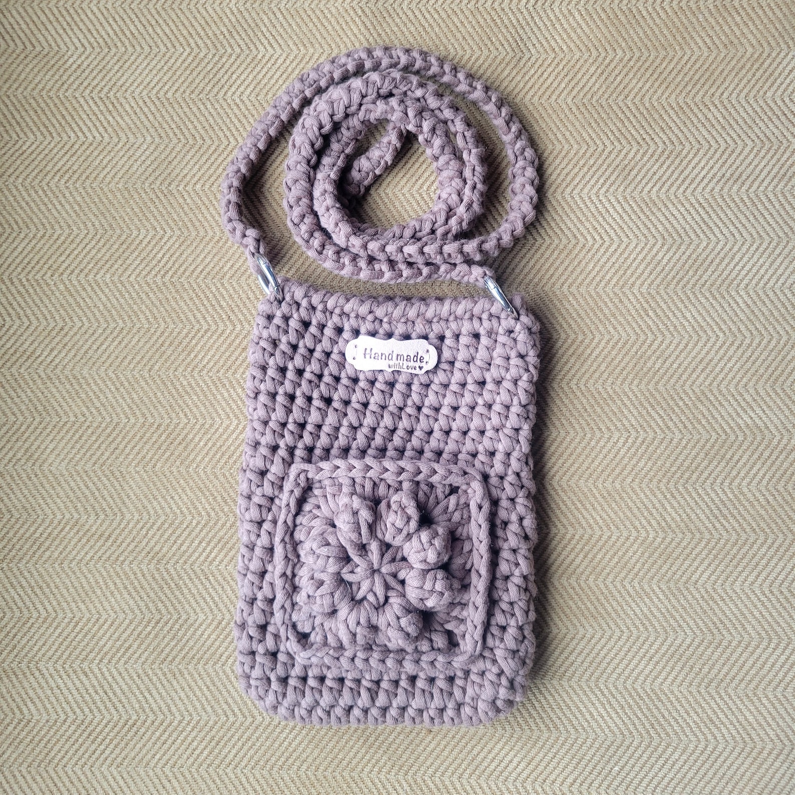 Crochet Phone Bag With Front Pouch Crossbody Cell Phone Purse Bubble ...