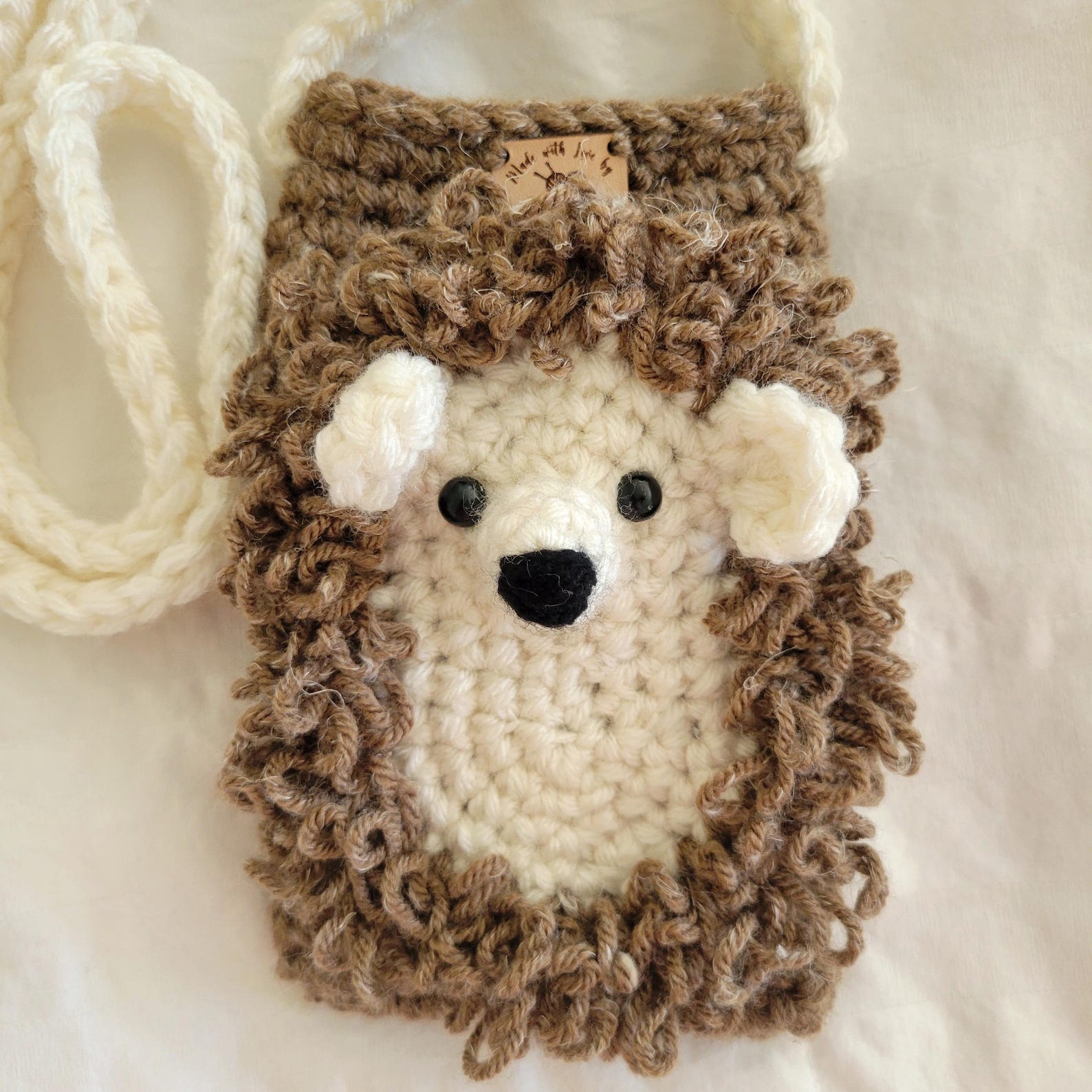 Hand-woven Hedgehog Handphone Bag Crocheted Cell Phone Bag Mini ...