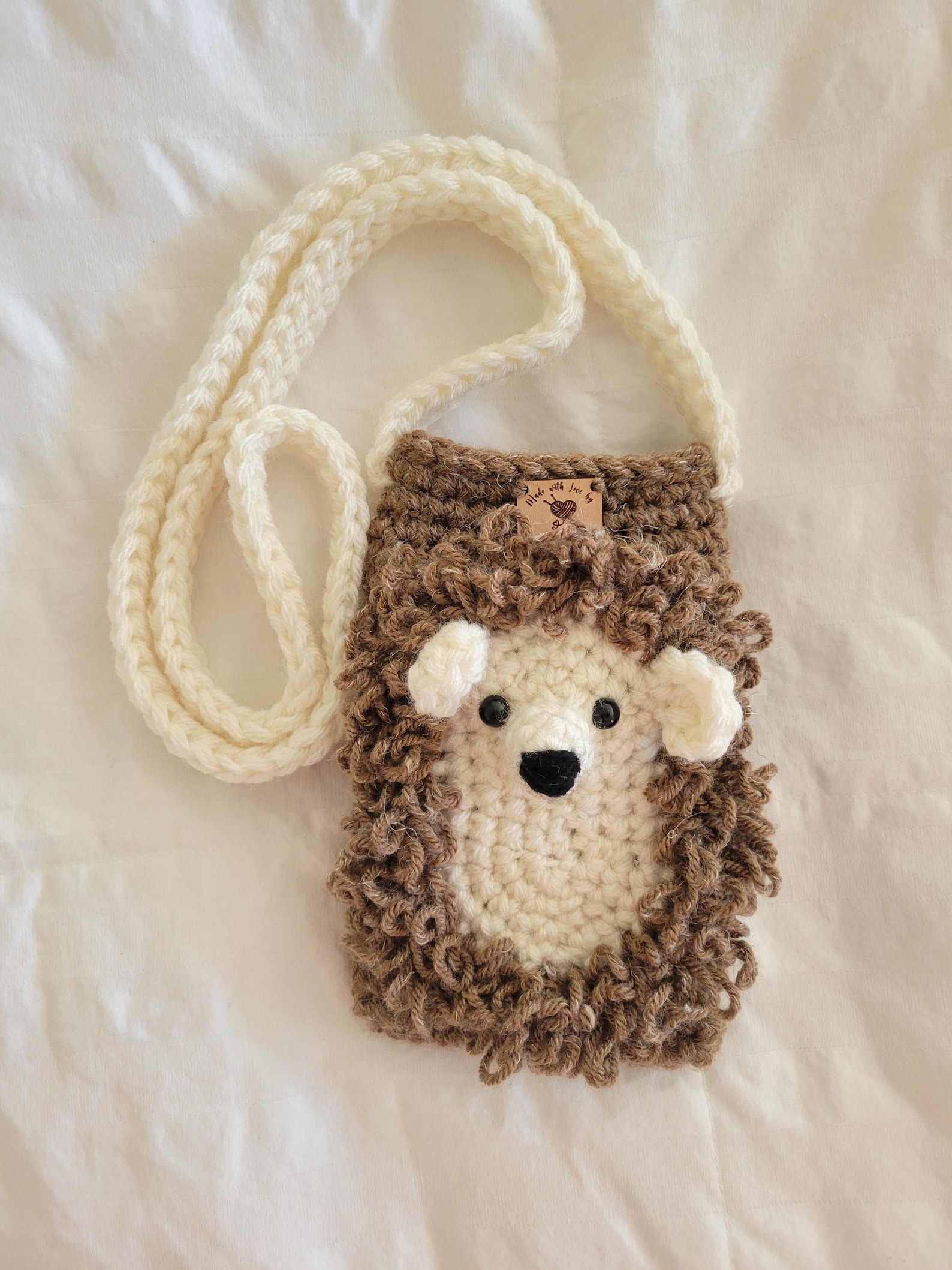 Hand-woven Hedgehog Handphone Bag Crocheted Cell Phone Bag Mini ...