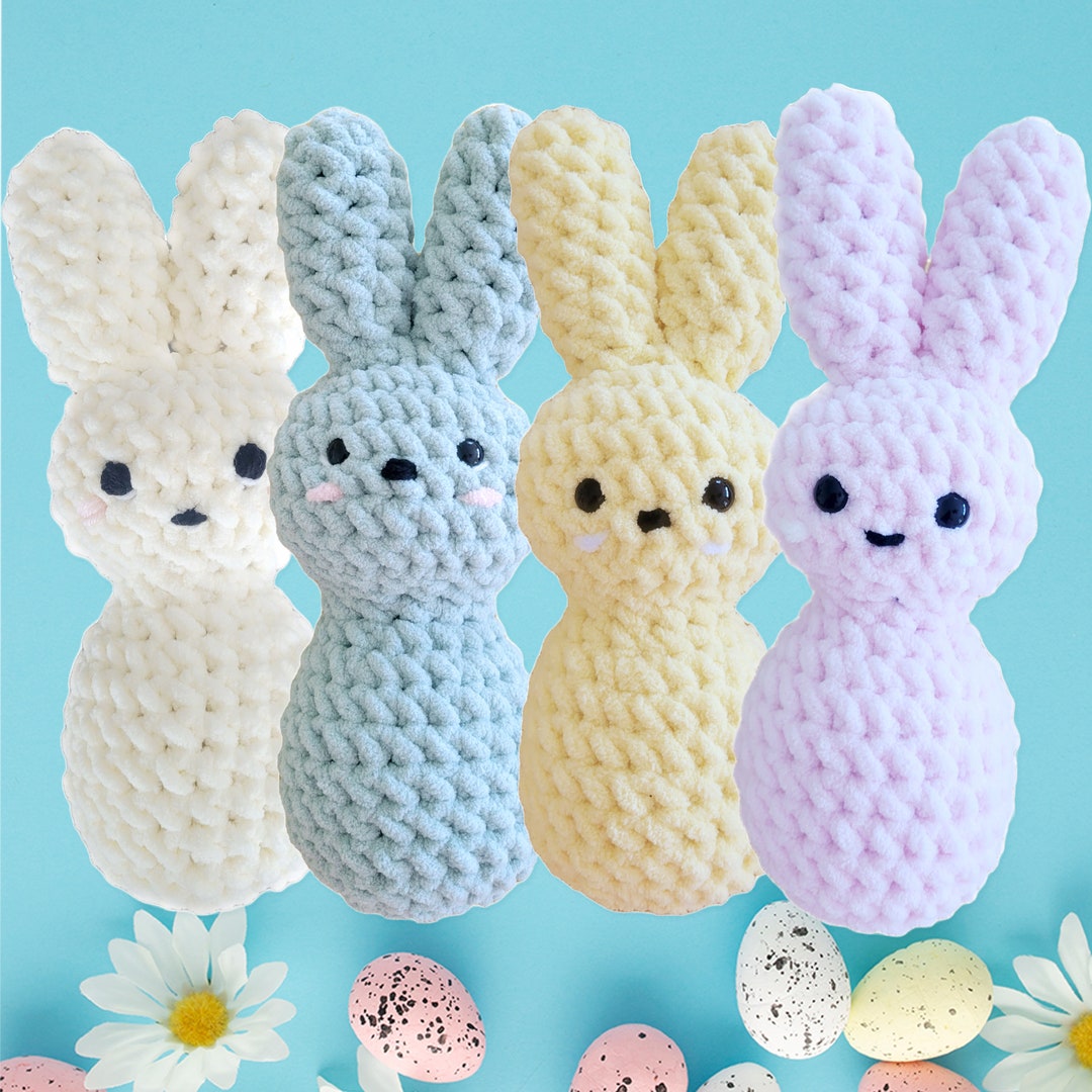 Crochet Peeps, Stuffed Amigurumi Toy, Plushie Toy, Crocheted With Fluff ...