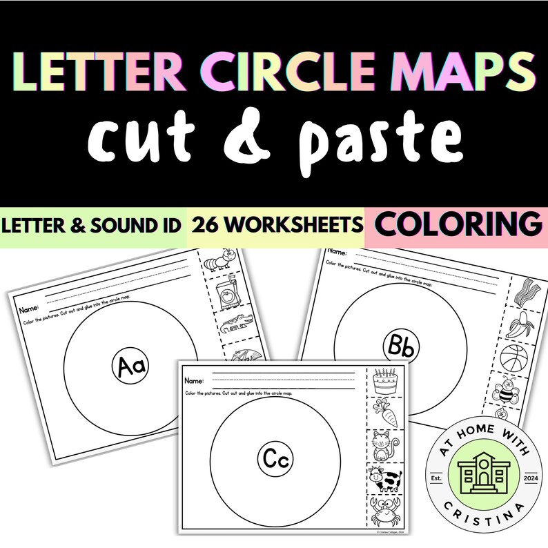 Circle Map Letter Worksheets | ABC Circle Map Worksheets | Letter ID ...