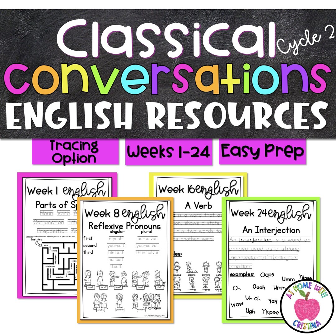 Classical Conversations Cycle 2 English Traceable Manuscript | Memory ...