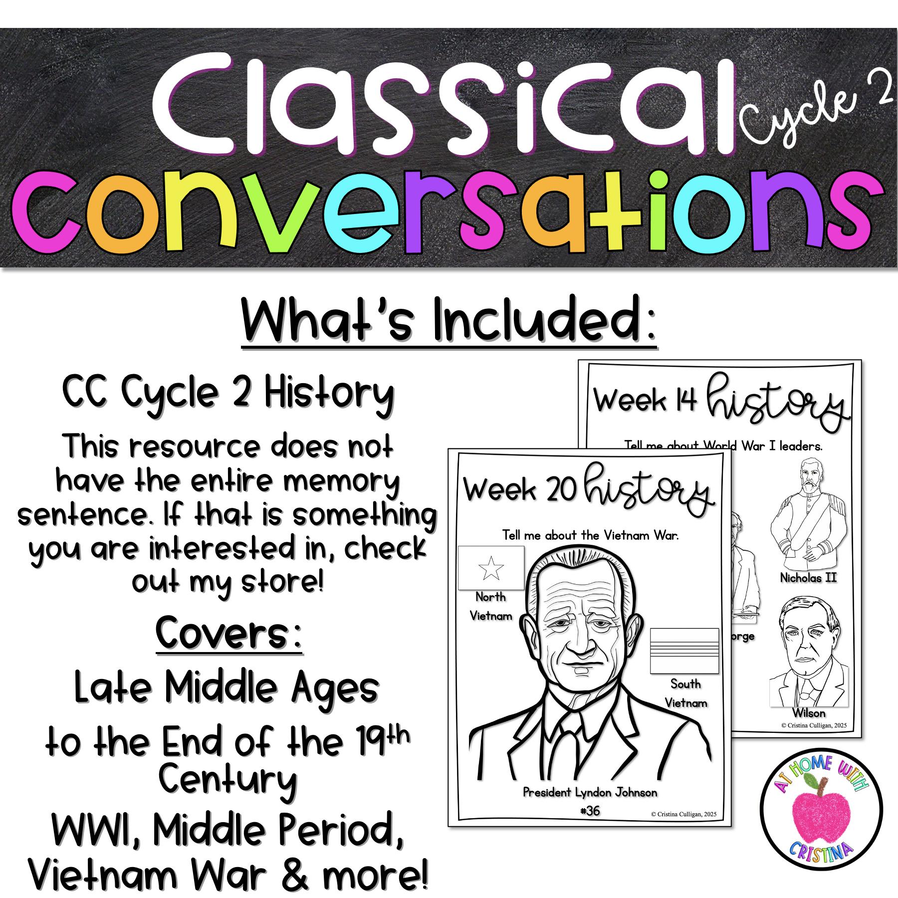 Classical Conversations Cycle 2 History Coloring Pages | CC Cycle 2 ...