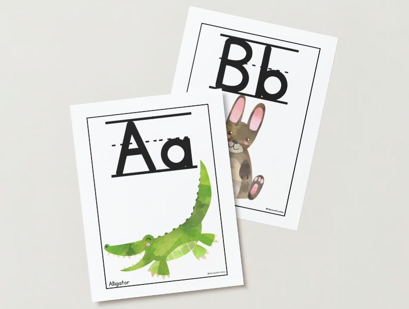Alphabet Cards for Classroom, Nursery, Playroom, or Homeschool Room ...