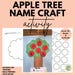 Apple Tree Name Craft Activity Back to School | Preschool Name Craft ...