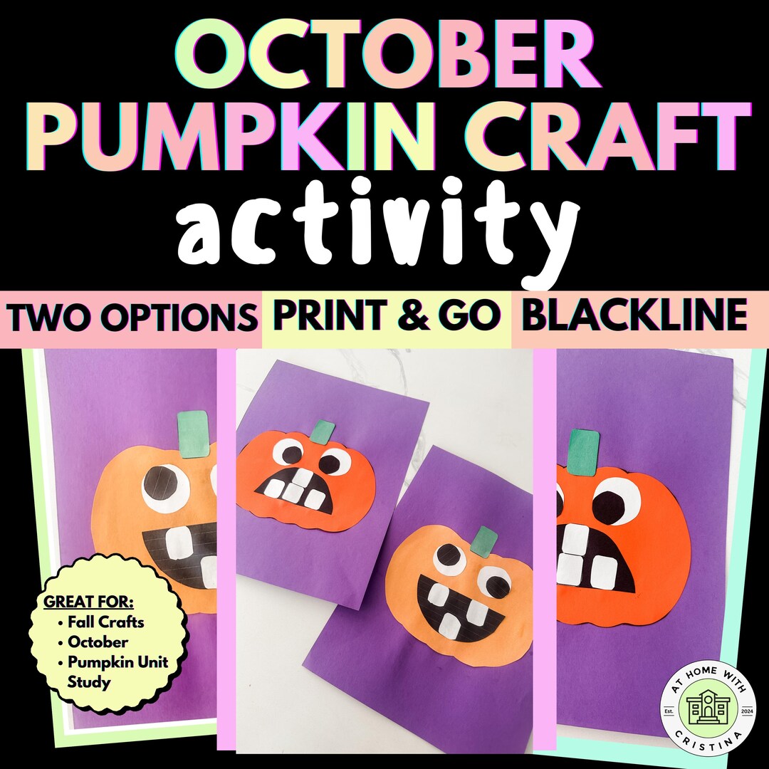 Pumpkin Craft for Kids | Preschool, Kindergarten, Homeschool ...