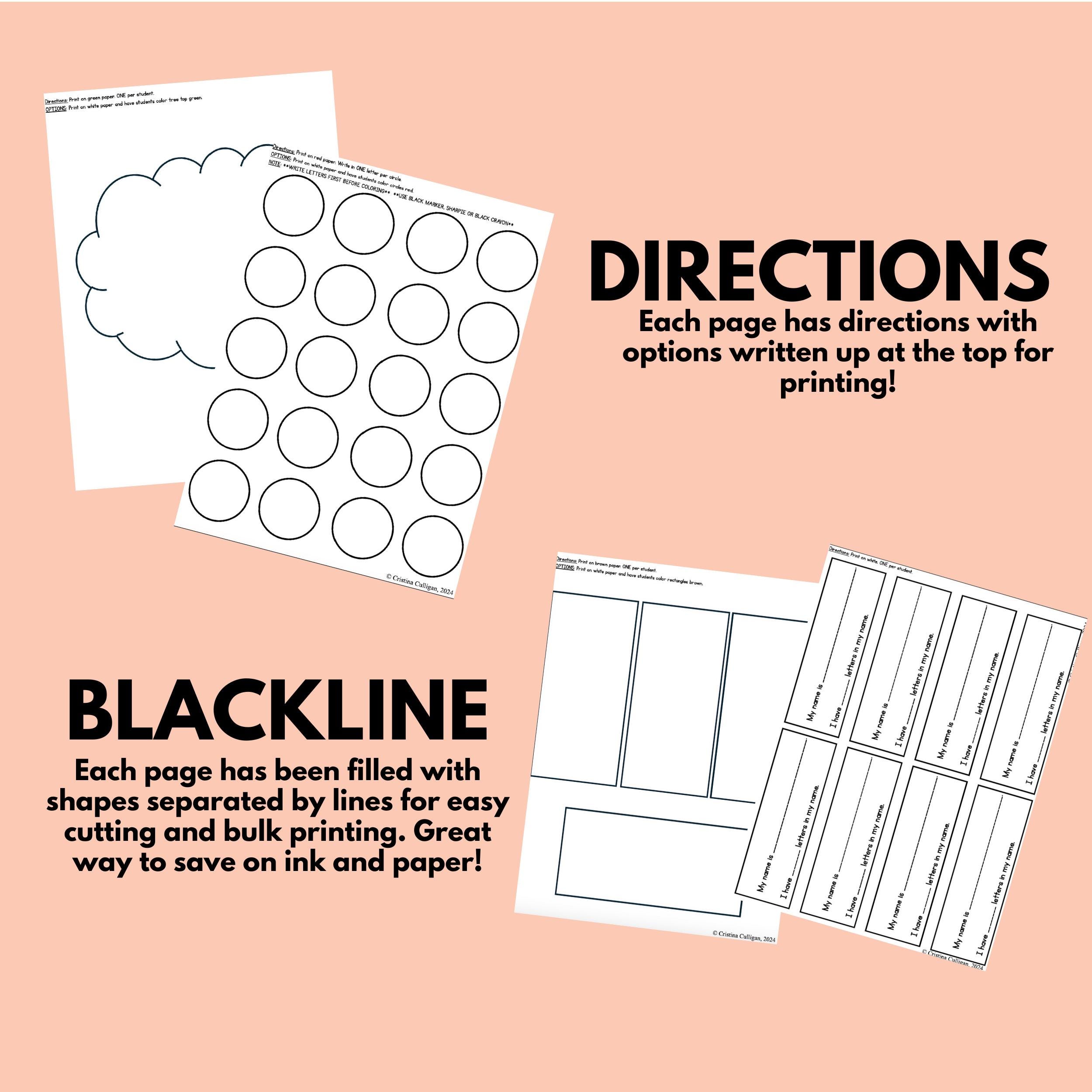 Apple Tree Name Craft Activity Back to School | Preschool Name Craft ...