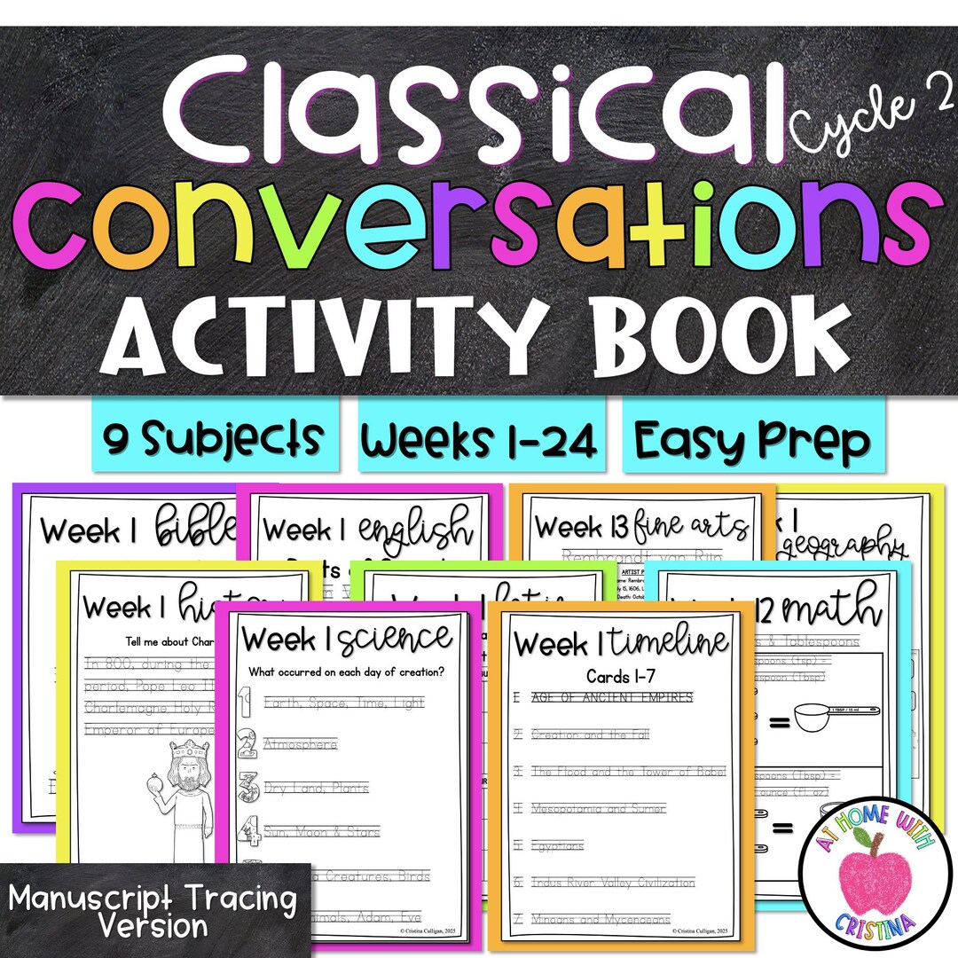 Classical Conversations Cycle 2 Traceable Manuscript Bundle | CC Cycle ...