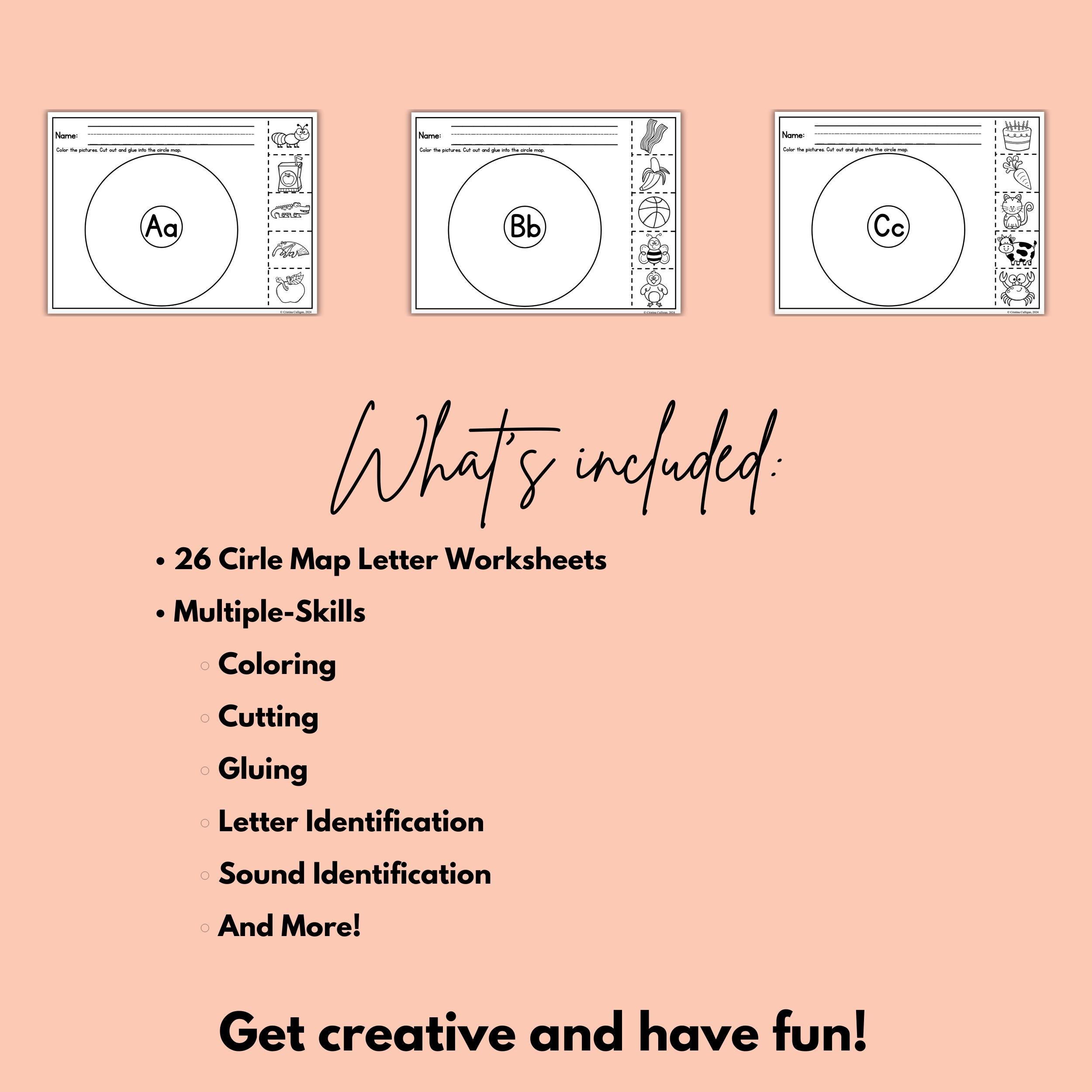Circle Map Letter Worksheets ABC Circle Map Worksheets Letter ID ...