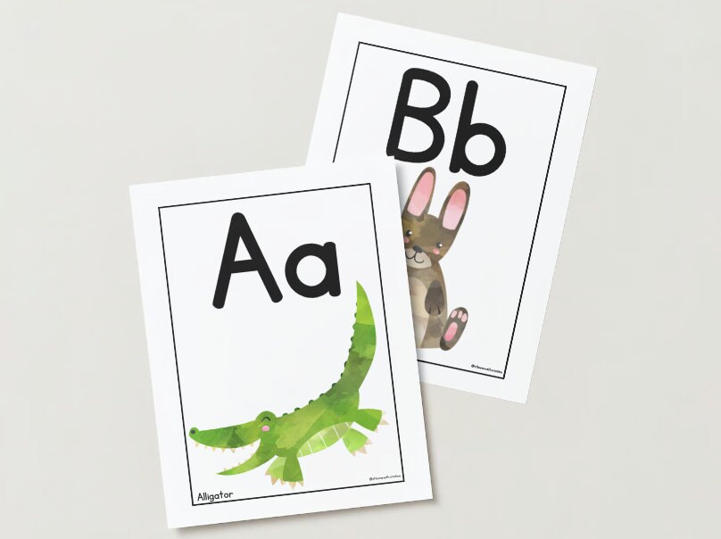 Alphabet Cards for Classroom, Nursery, Playroom, or Homeschool Room ...