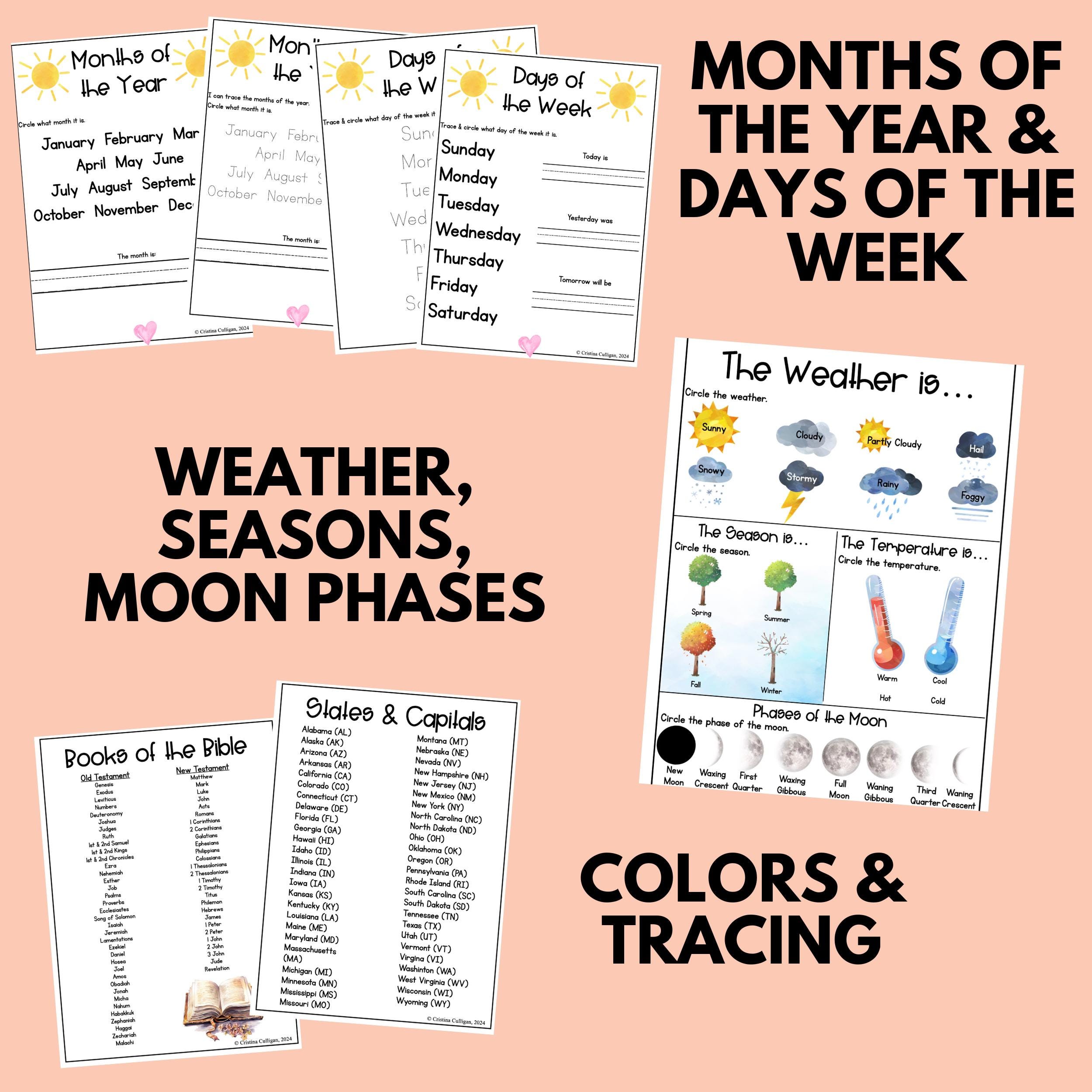 Kindergarten Morning Menu Pages | Rainbow Morning Menu Pages ...