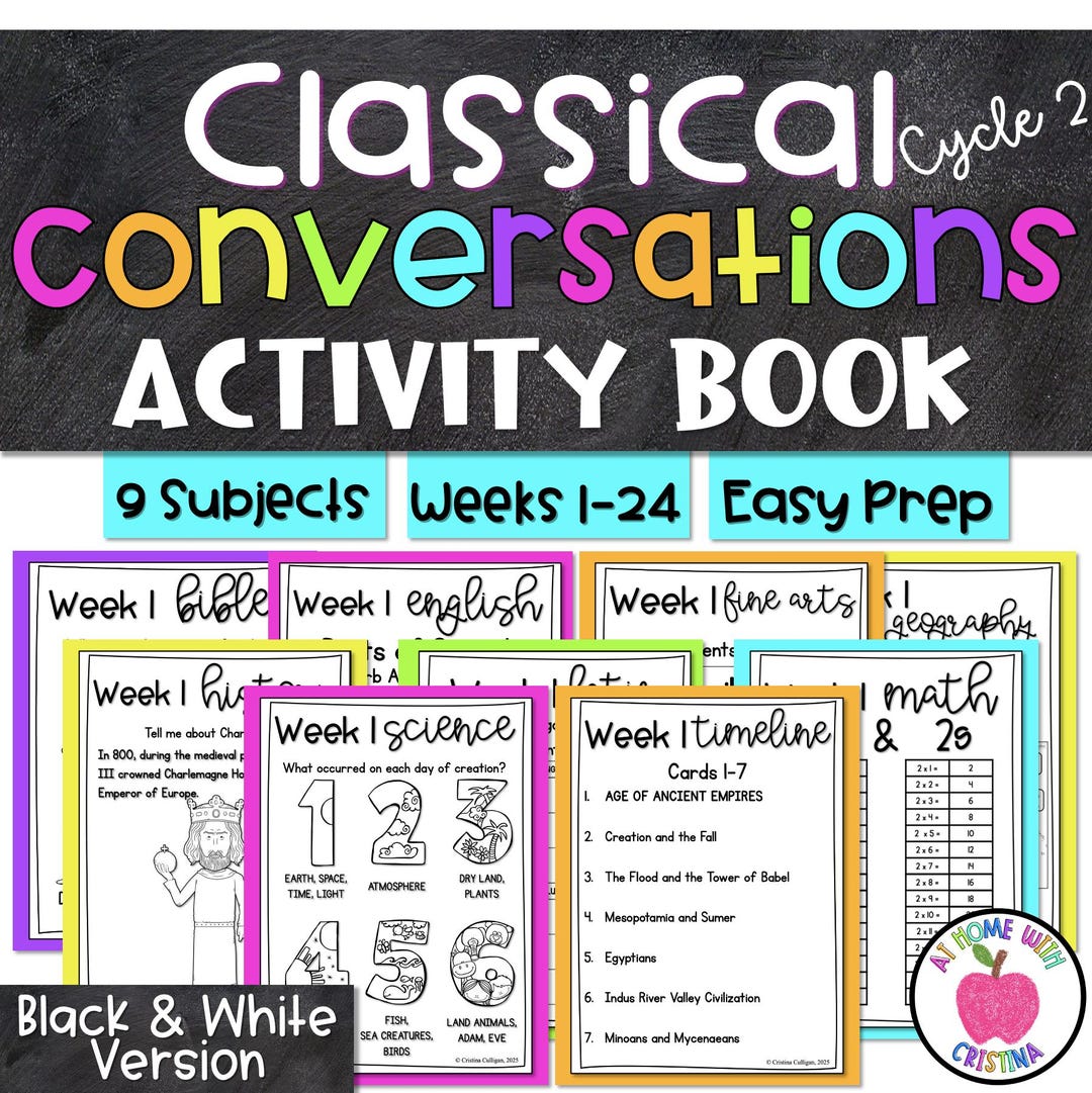Classical Conversations Cycle 2 Coloring Pages Bundle | CC Memory Work ...