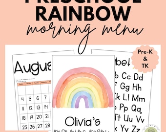 Morning Menu Pages Homeschool Morning Menu Calendar Pages Morning Time ...