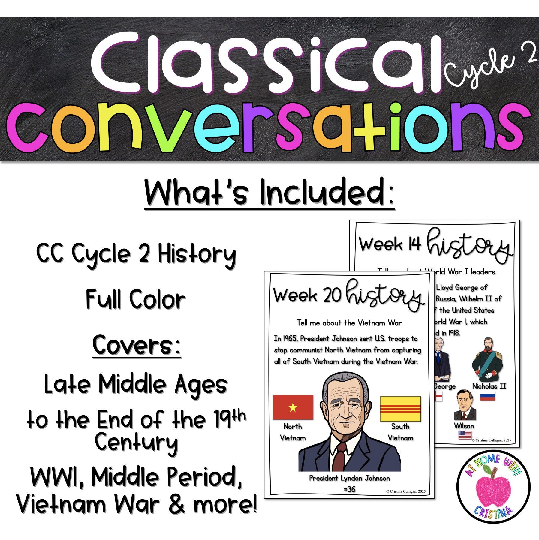 Classical Conversations Cycle 2 History | Colored Poster Pages | CC ...