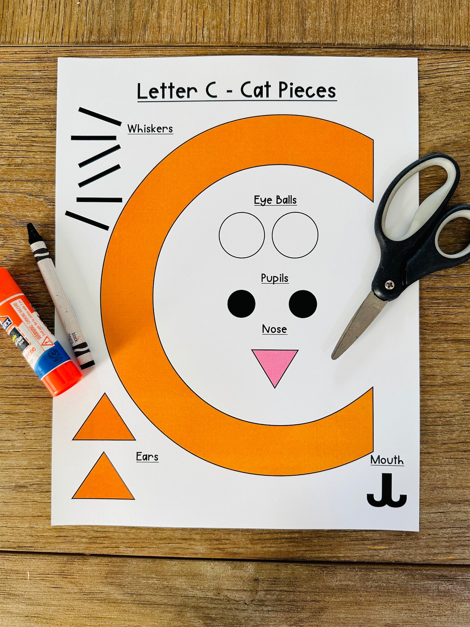 Preschool Capital Letter Craft Activity, Kindergarten Craft Activity ...