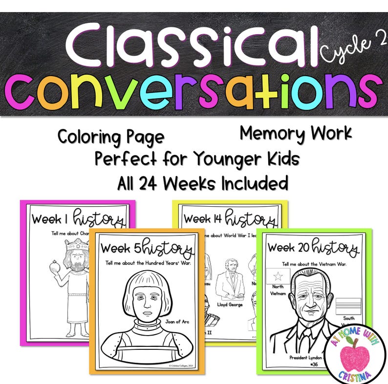 Classical Conversations Cycle 2 History Coloring Pages | CC Cycle 2 ...