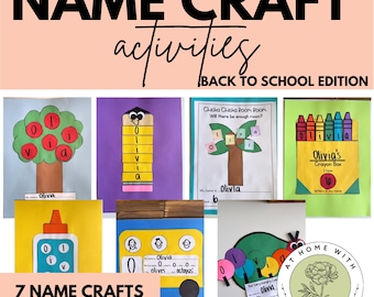 Apple Tree Name Craft Activity Back to School | Preschool Name Craft ...