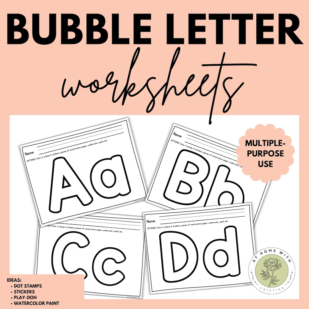 Bubble Letter Worksheets | ABC Bubble Letter Worksheets | ABC Letter ...