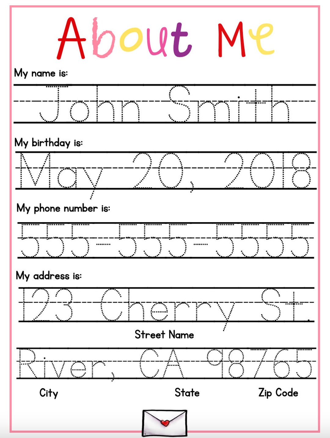Kindergarten Morning Menu Pages | Preschool Morning Menu Pages ...