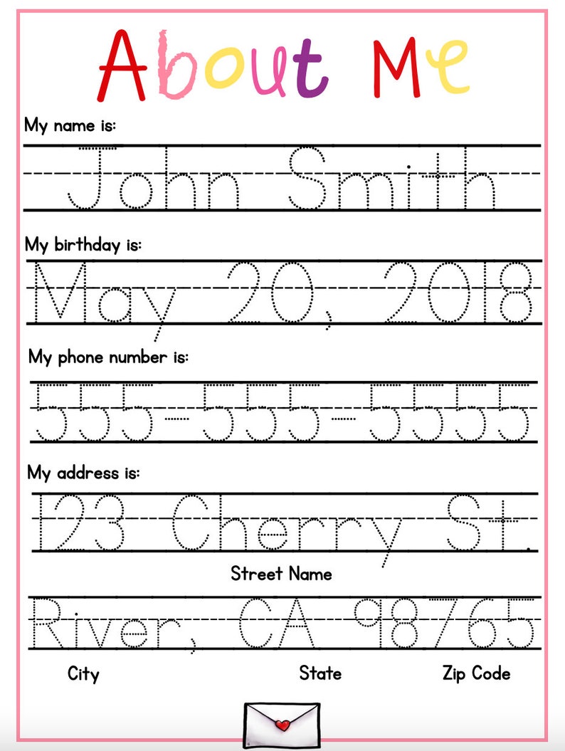 Kindergarten Morning Menu Pages | Preschool Morning Menu Pages ...