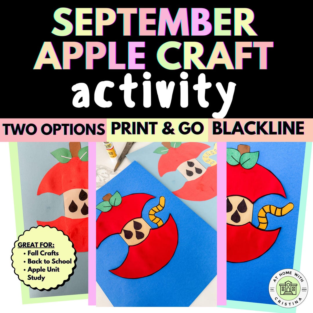 Apple Craft for Kids | Preschool, Kindergarten, Homeschool & Classroom ...