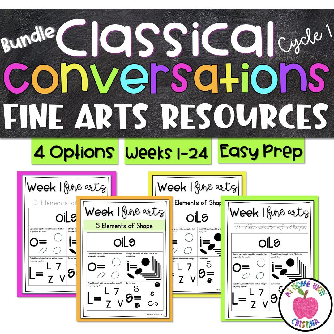 Classical Conversations Cycle 1 Fine Arts Memory Work Bundle | Color ...