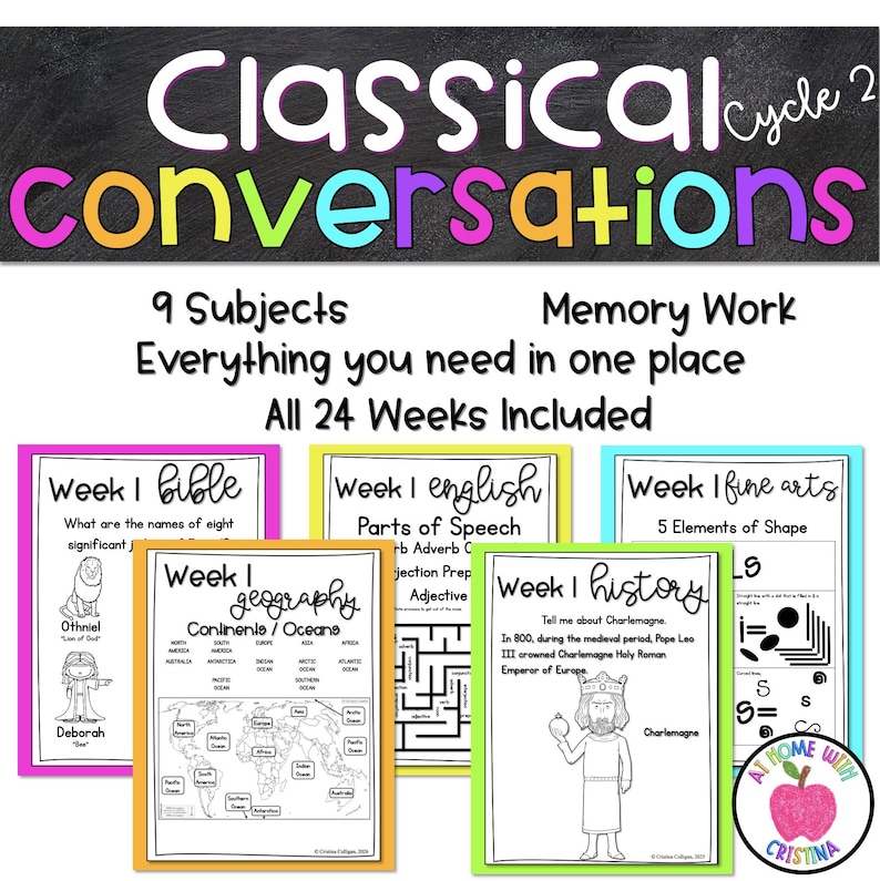 Classical Conversations Cycle 2 Coloring Pages Bundle | CC Memory Work ...