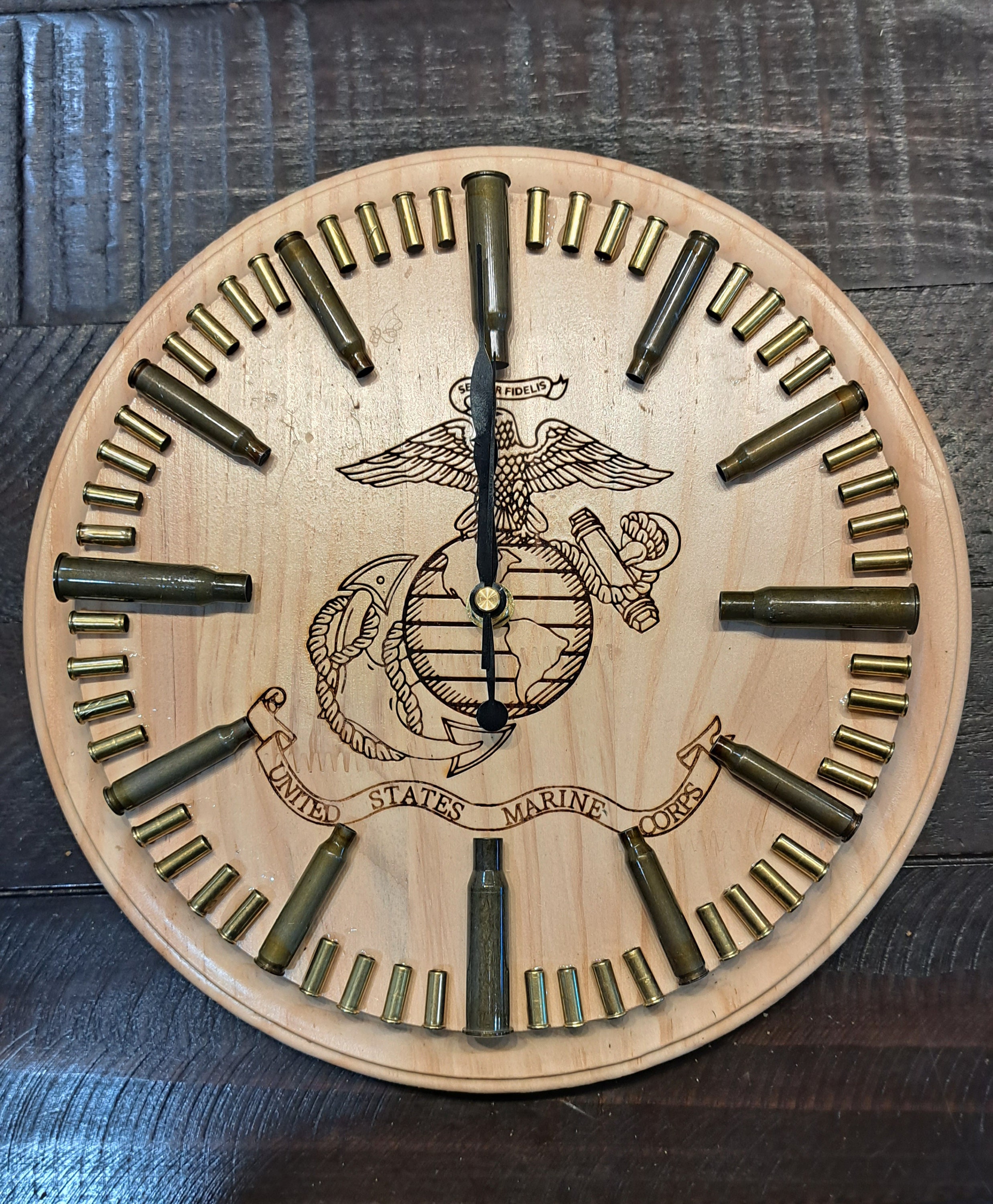 Bullet Casing Laser Engraved 11" Clock - Etsy