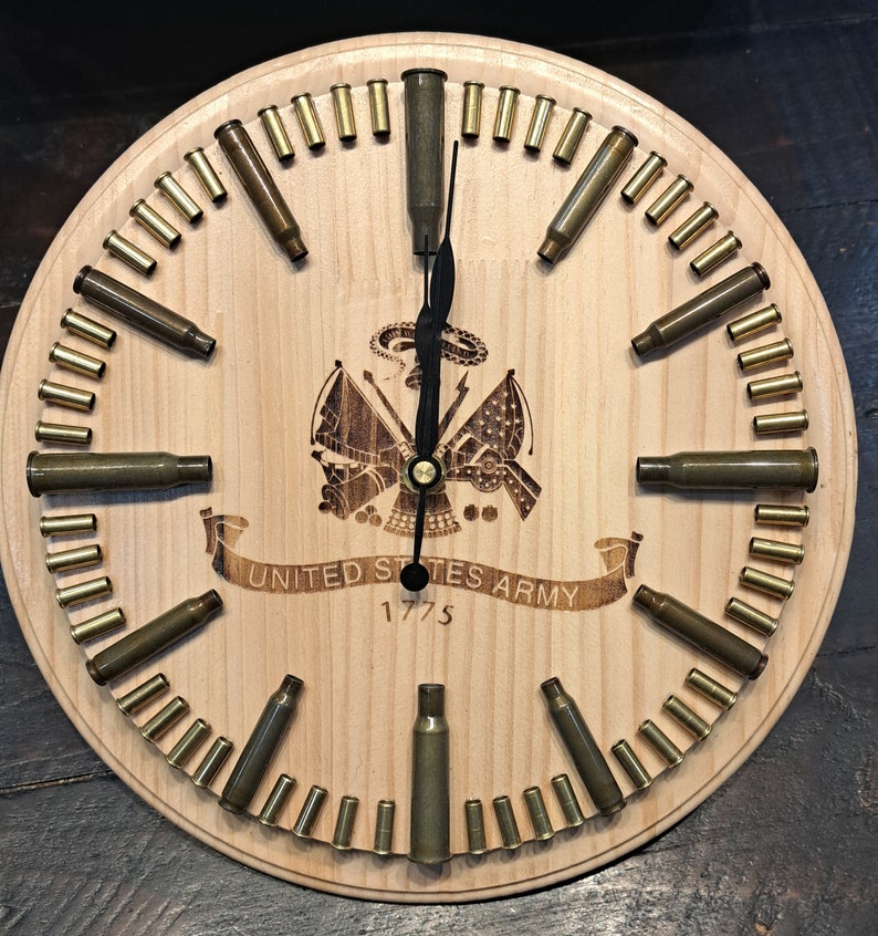 Bullet Casing Laser Engraved 11" Clock - Etsy