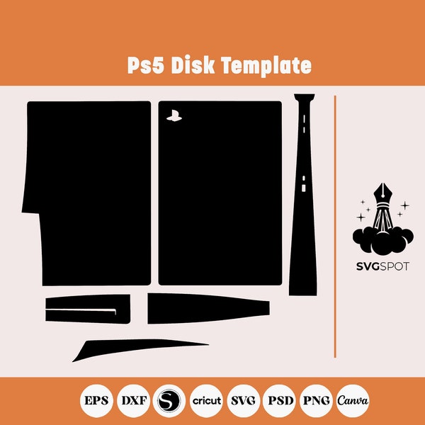 Cricut Ps5 Template - Etsy UK