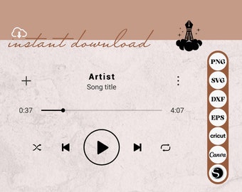 Music Player Svg Audio Control Svg Play Buttons Svg Album Song Cover ...