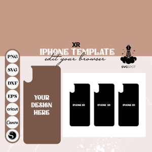 IPhone Xr SVG, iPhone XR Template, Phone Case Xr Template, iPhone Case Xr SVG, Phone Case Design ...