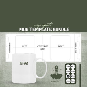 Mug Template, 12oz Mug Template, , Mug Template Svg Bundle, Mug Full ...