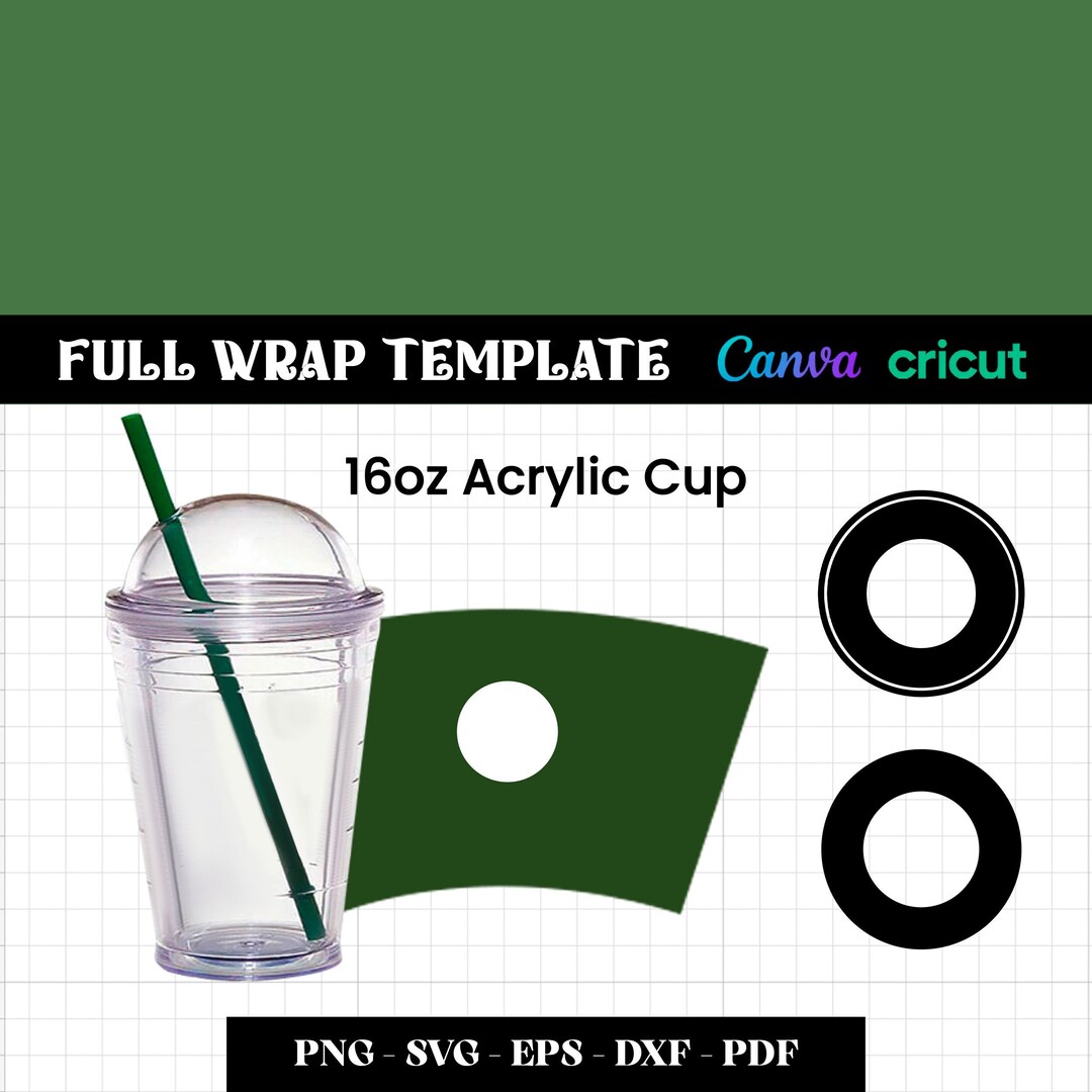 16oz Coffee Cup Template Svg Bundle, Coffee Hot Cup Template, Coffee ...