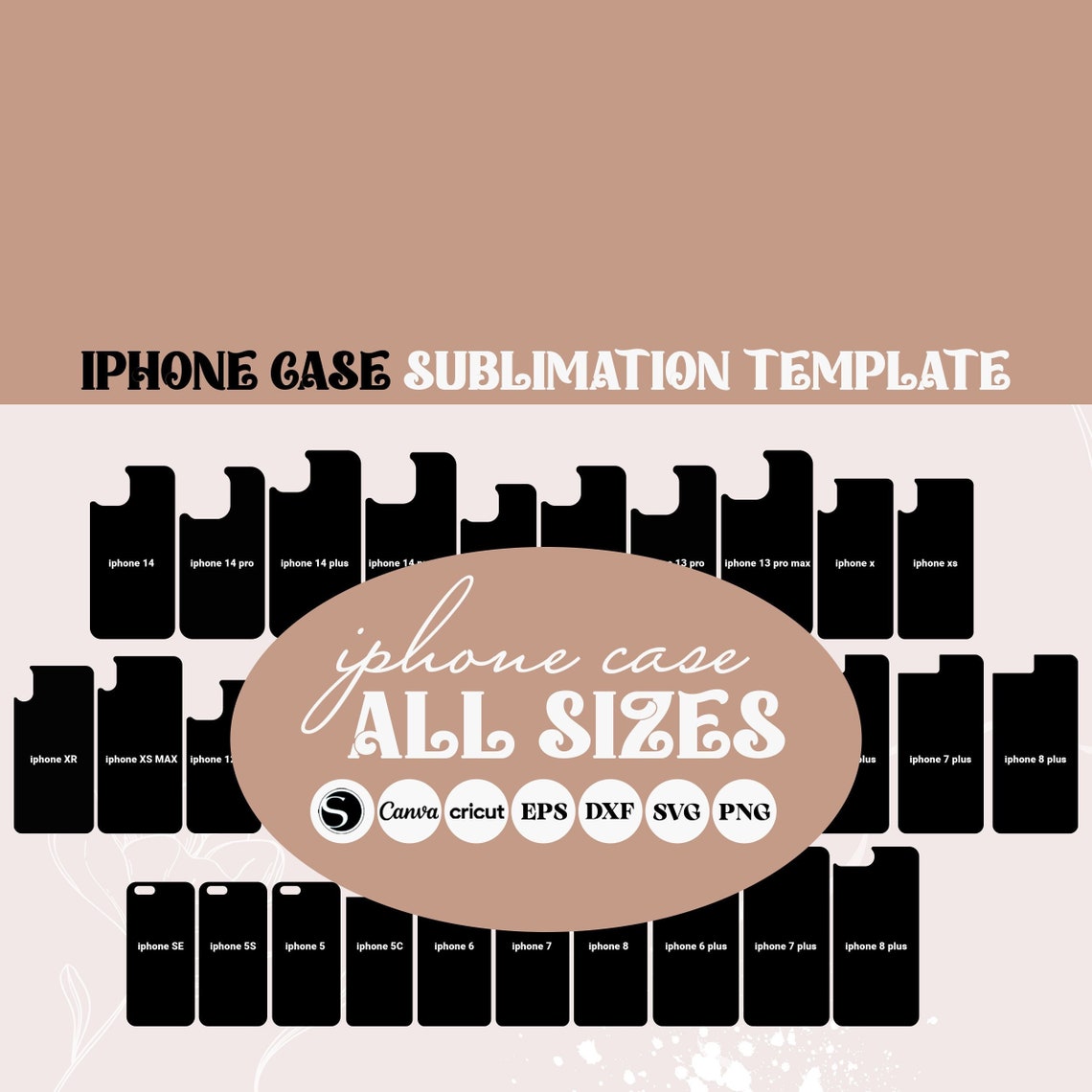 Phone Case Template Pack, iPhone Sublimation Template, iPhone Pro Max ...