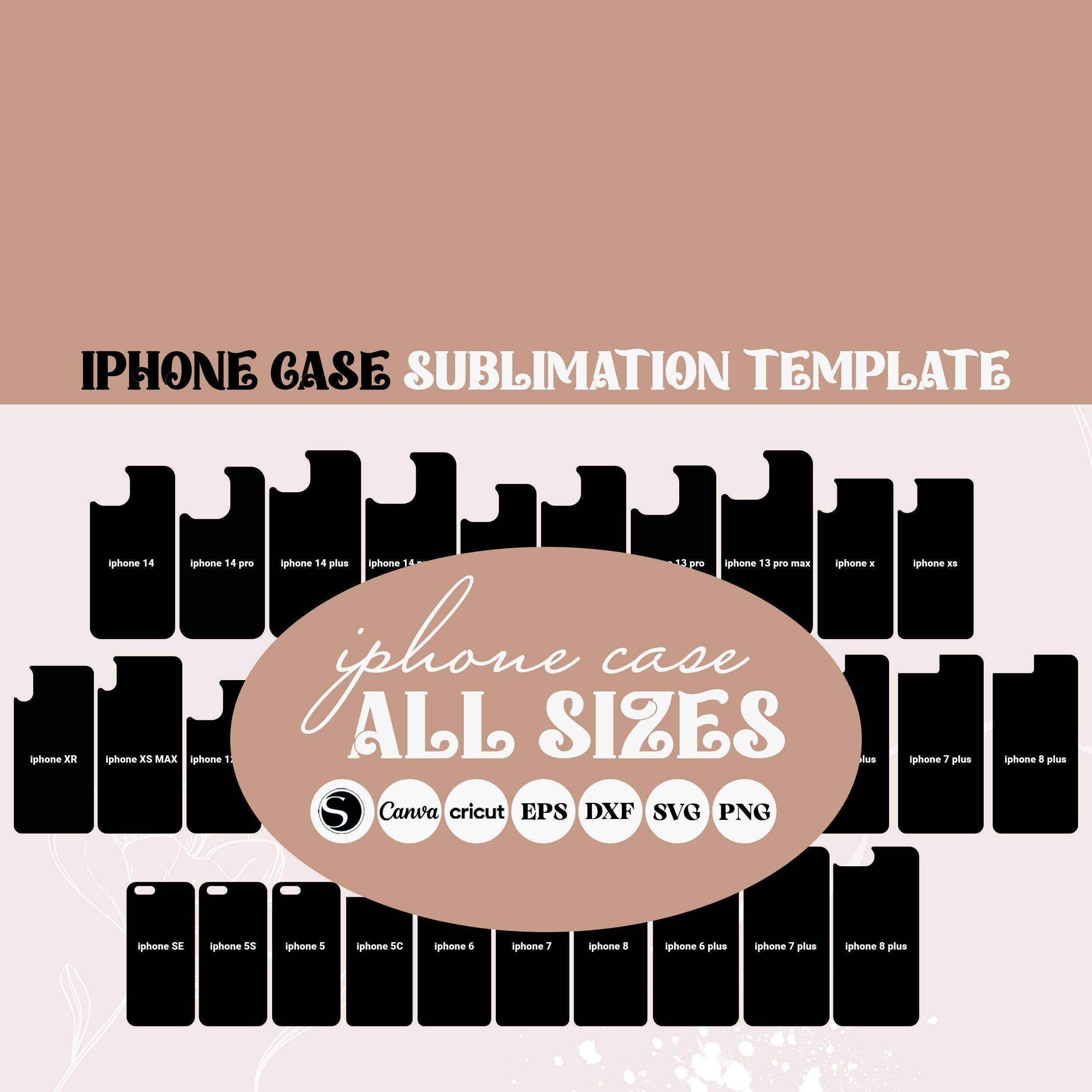 Phone Case Template Pack, iPhone Sublimation Template, iPhone Pro Max ...