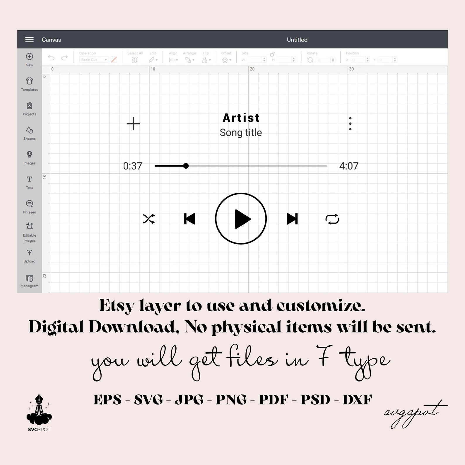 Music Player Svg Bundle Music Player Display Audio Control Svg Play ...