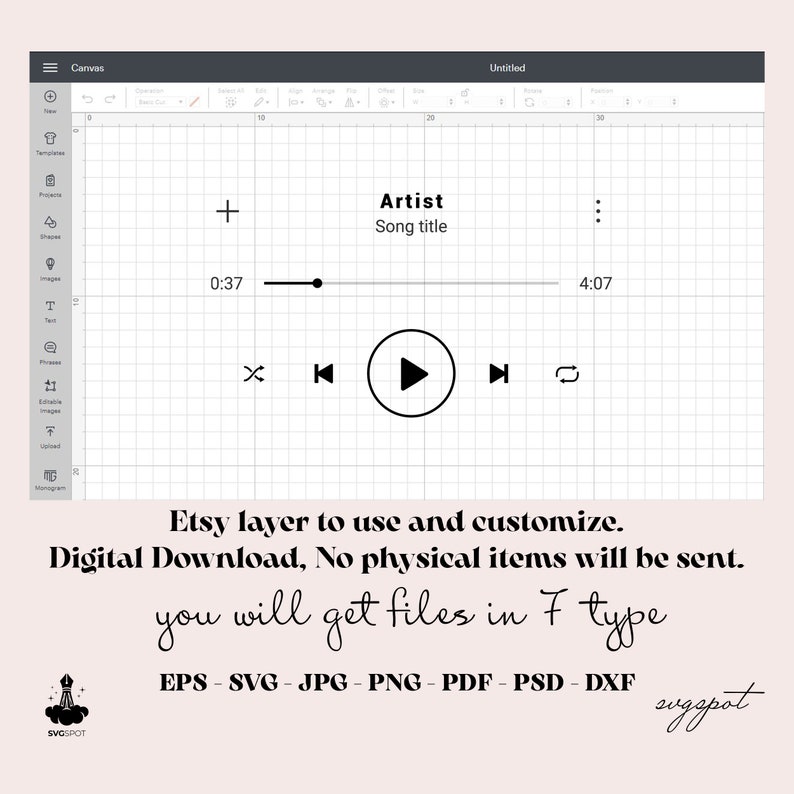 Music Player Svg Bundle Music Player Display Audio Control Svg Play ...