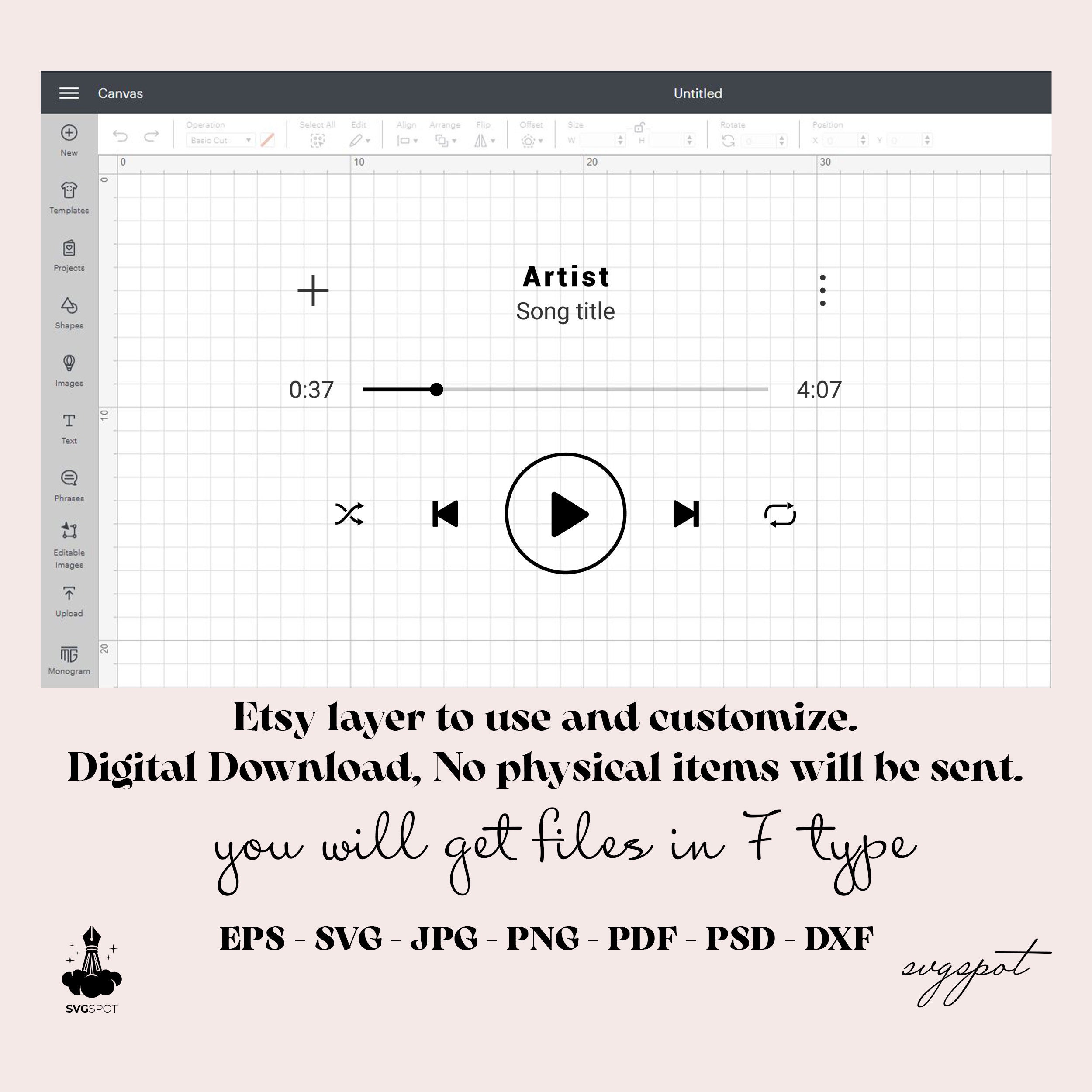 Music Player Svg Bundle Music Player Display Audio Control Svg Play ...