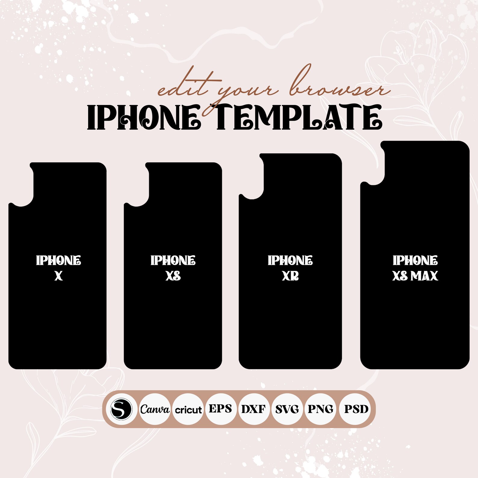 IPhone Xs Max Svg, iPhone XS Max Template, Phone Case Xs Max Template ...