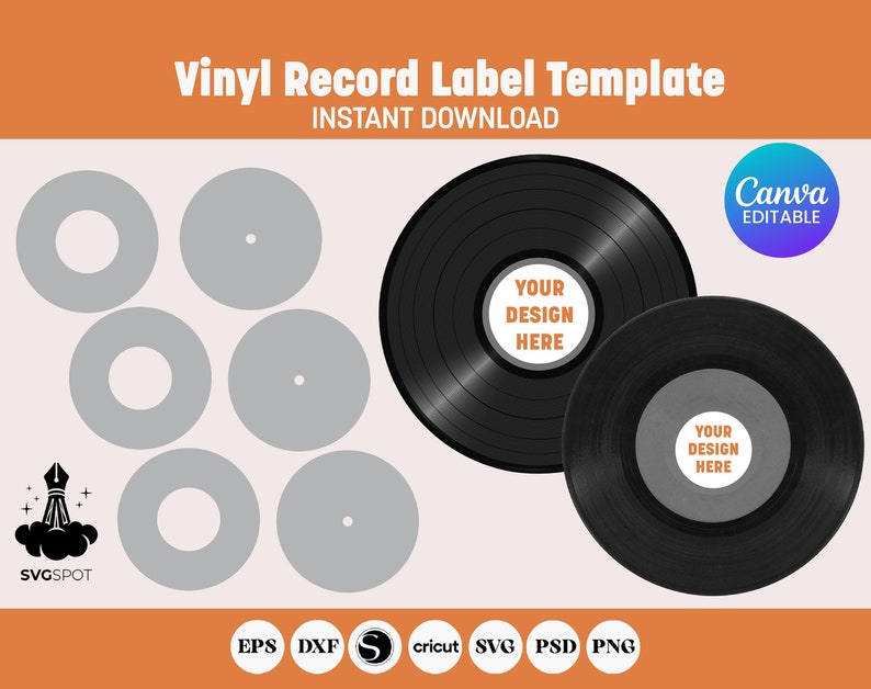 Record Svg, Vinyl Record Vector Svg, Instant Download for Cricut or ...