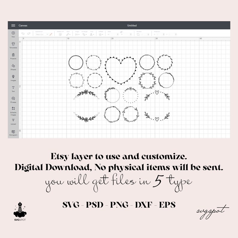 Frame Svg Frame Svg Border Svg Frame Cut File Svg File - Etsy