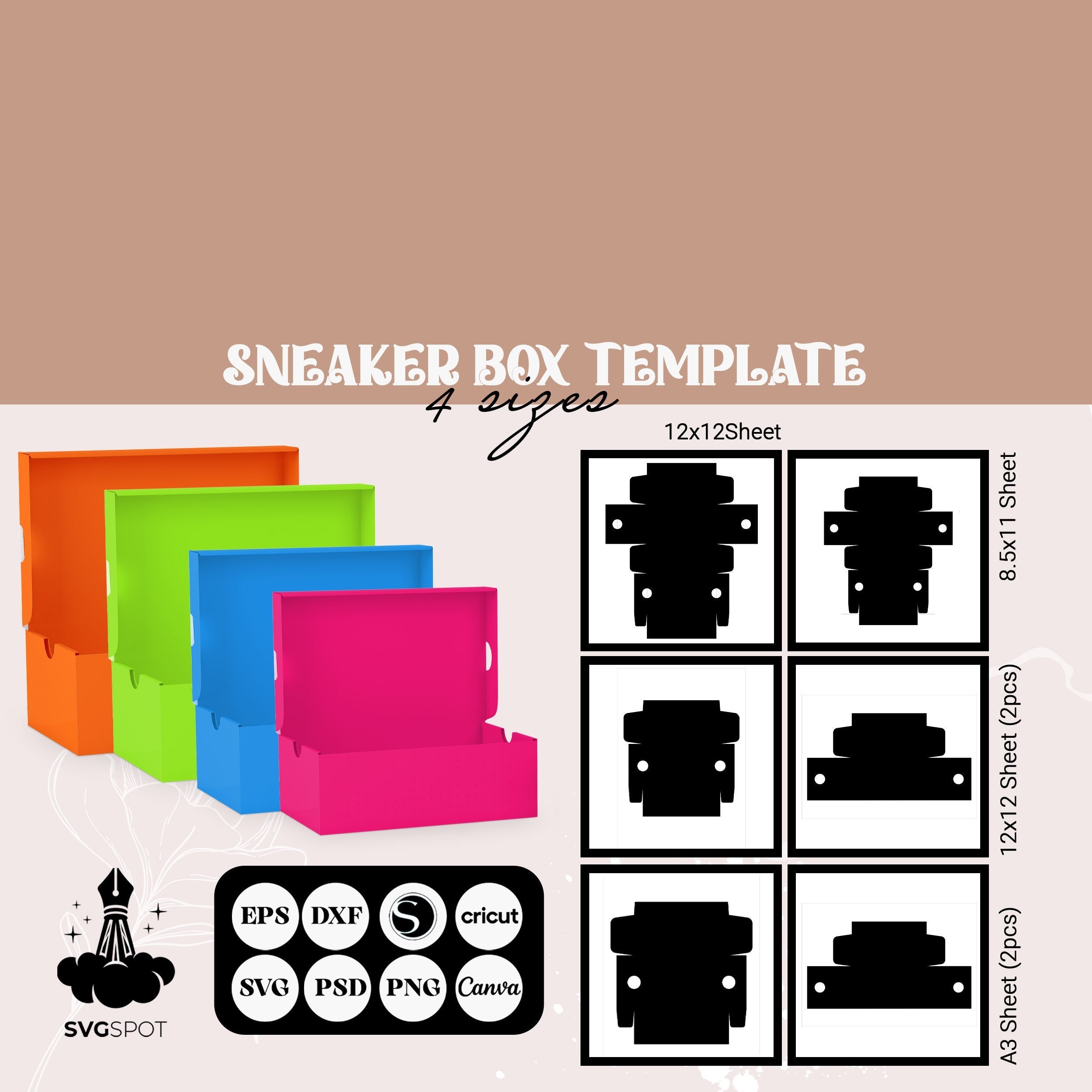 Rectangle Shoe Box Template