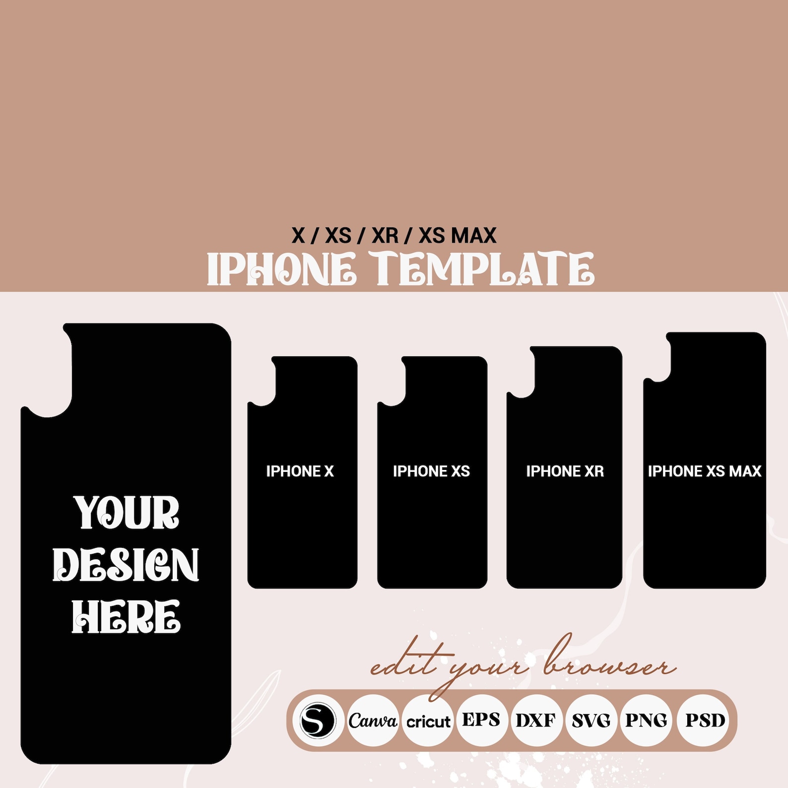 IPhone Xs Max Svg, iPhone XS Max Template, Phone Case Xs Max Template ...